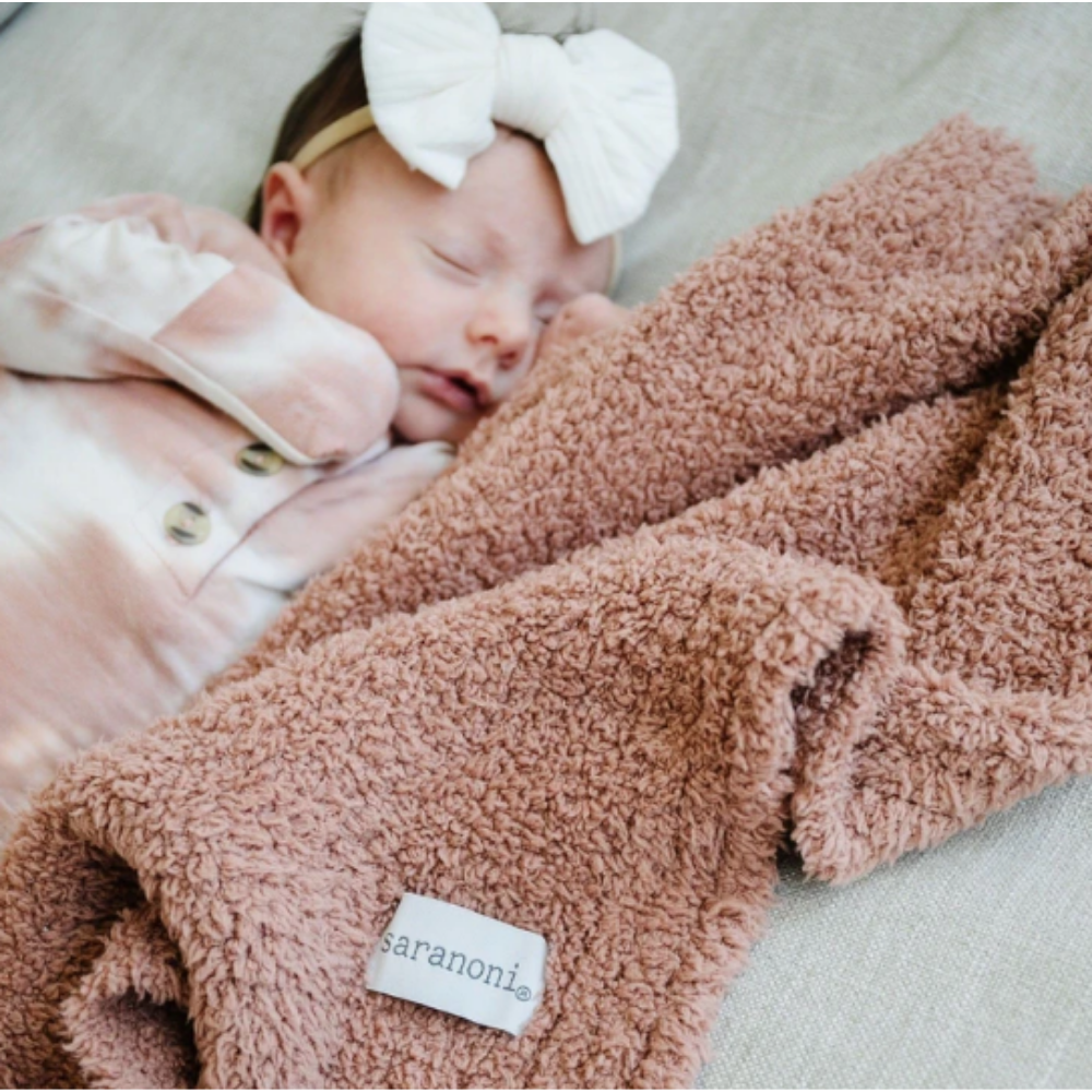 Bamboni Mini Blanket- French Rose – Green Dazzle Baby